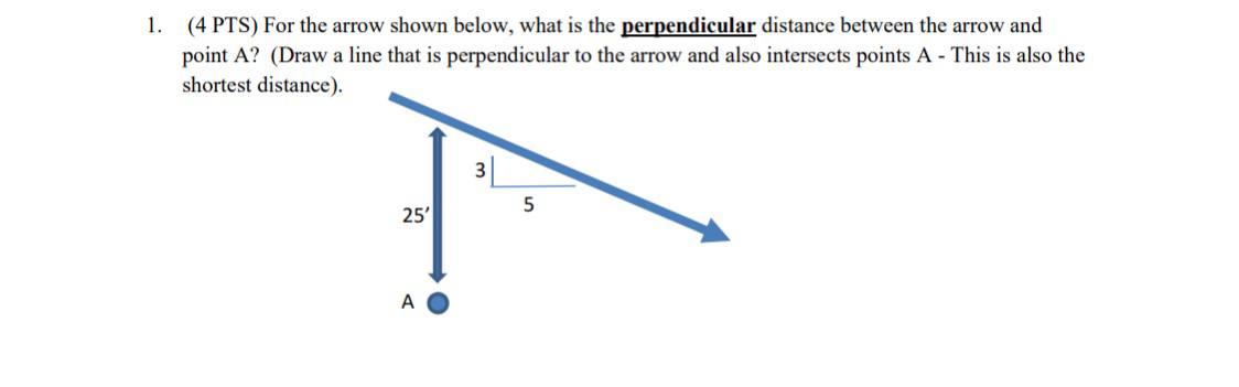 Solved 1. (4 PTS) For the arrow shown below, what is the | Chegg.com