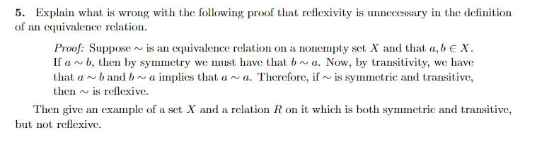 Solved 5. Explain what is wrong with the following proof | Chegg.com