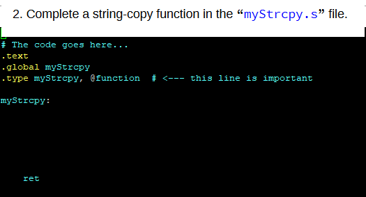 2 Complete A String Copy Function In The 6888