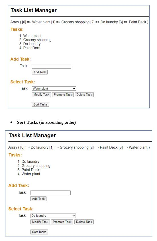 Solved /*index.php*/ /*get tasklist array from POST 1) | Chegg.com