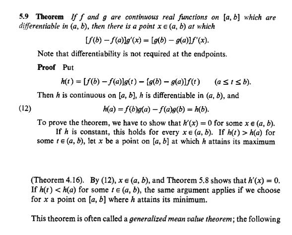 Solved 5.9 Theorem If f and g are continuous real functions | Chegg.com