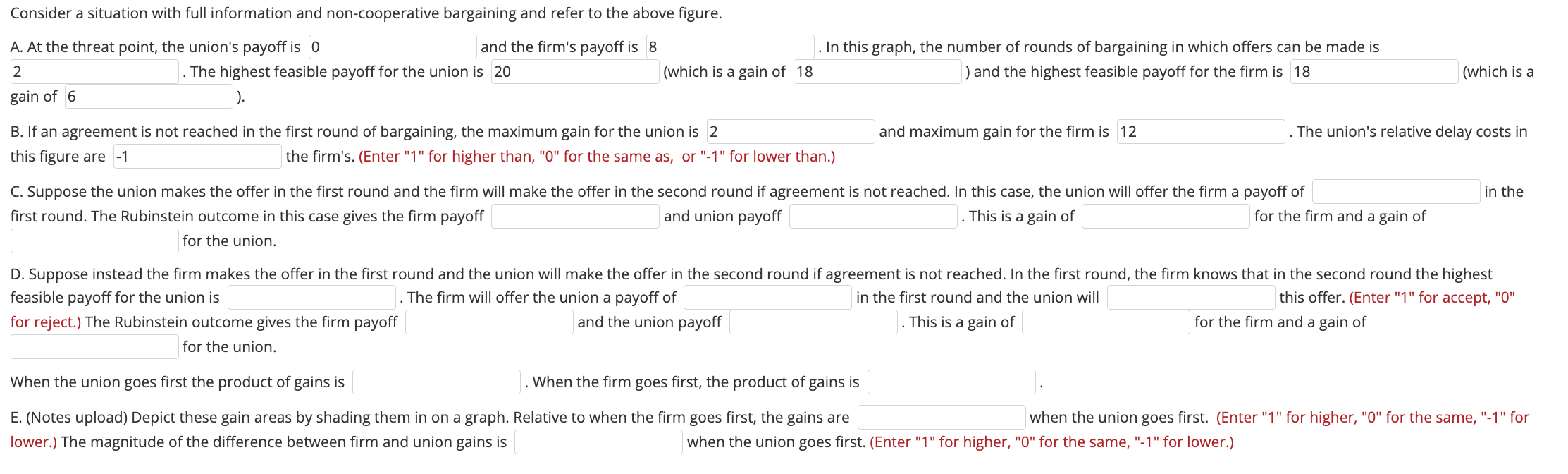 Solved Please use the graph to fill out the blanks for the | Chegg.com