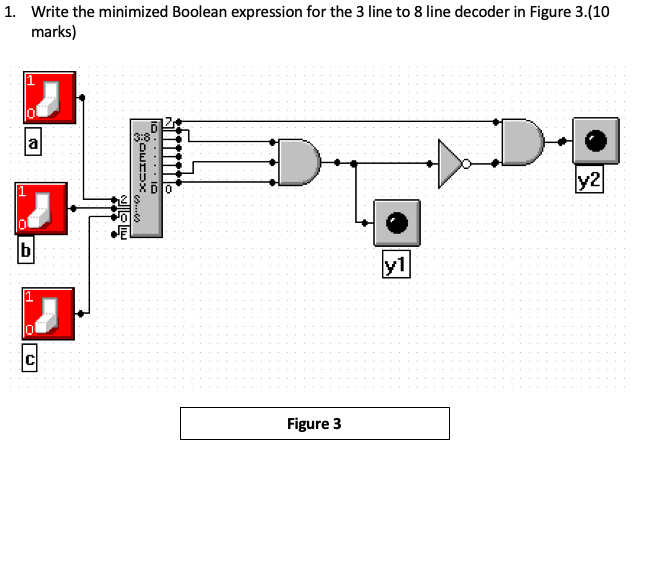 Solved 1. Write the minimized Boolean expression for the 3 | Chegg.com