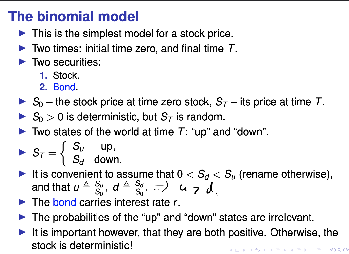 Solved 1. 15 Points each: Consider a one-period binomial | Chegg.com