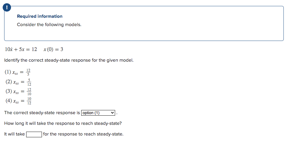 Solved Required information Consider the following models. | Chegg.com