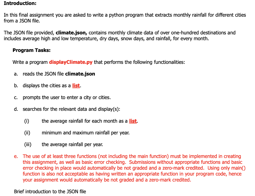 Introduction: In this final assignment you are asked | Chegg.com
