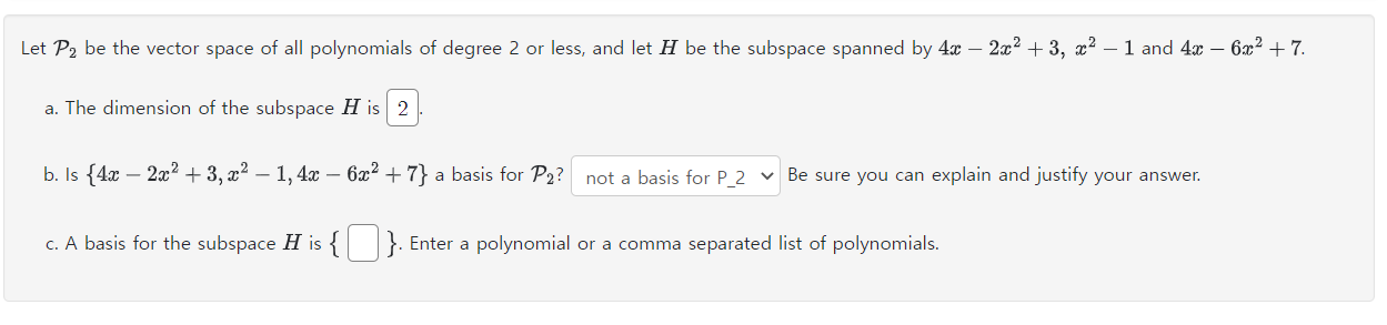 Solved Let P2 Be The Vector Space Of All Polynomials Of