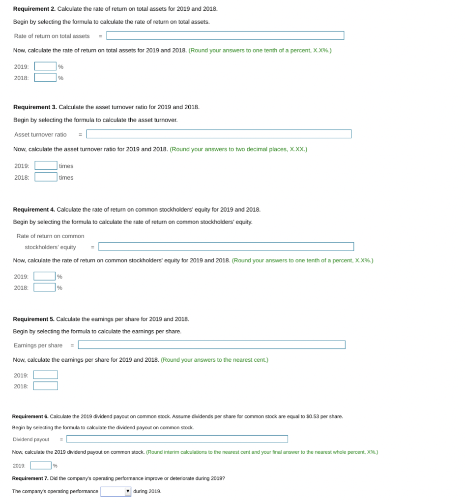 Solved Requirement 2. Calculate the rate of return on total | Chegg.com