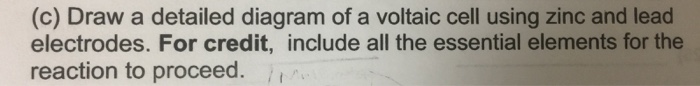Solved 1. Voltaic Cell (a) Define anode and cathode for a | Chegg.com