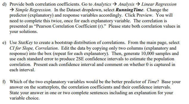 Investigation 4: Predicting a 5K Race Time A running | Chegg.com