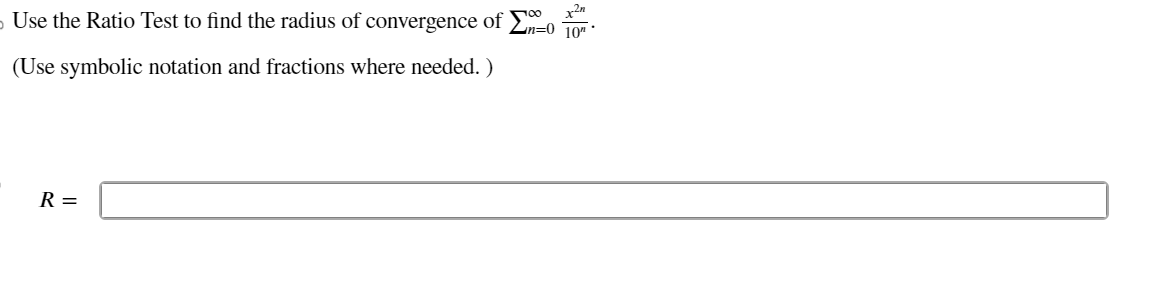 Solved Use the Ratio Test to find the radius of convergence | Chegg.com