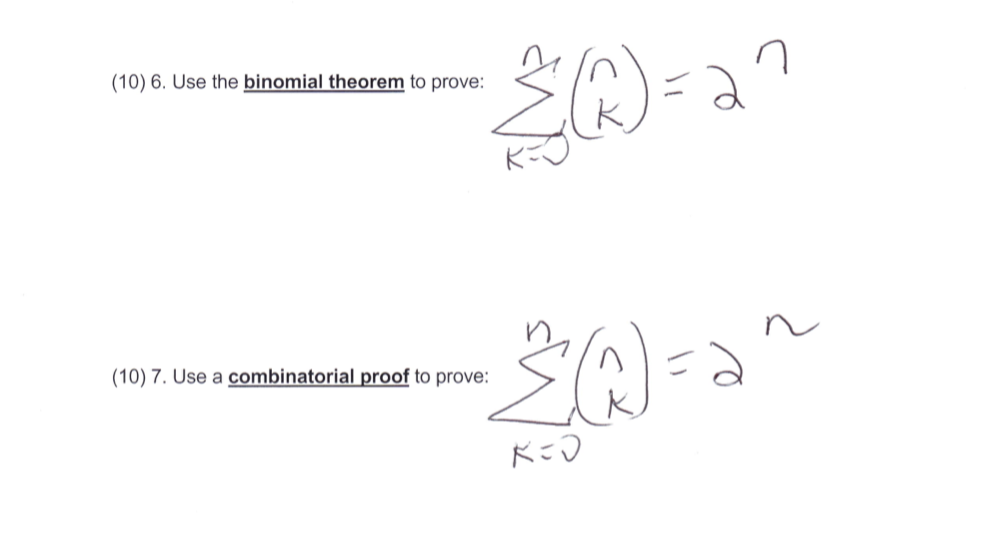 Solved (10) 6. Use the binomial theorem to prove: 2(2)-27 น | Chegg.com