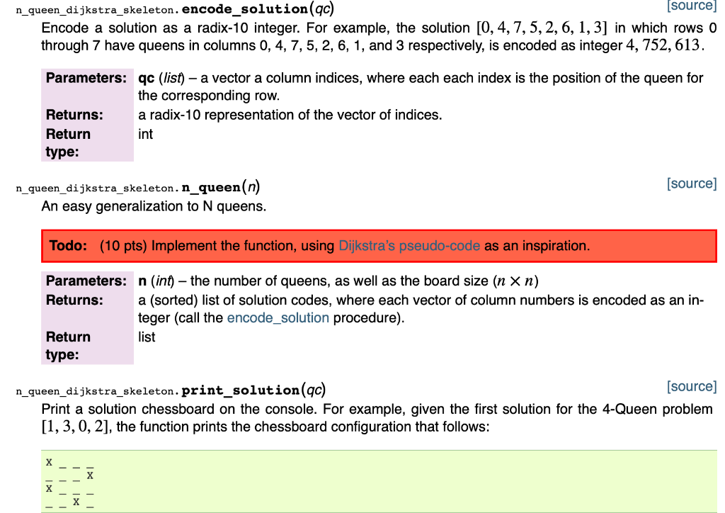 Write .py code for the following N-Queen | Chegg.com