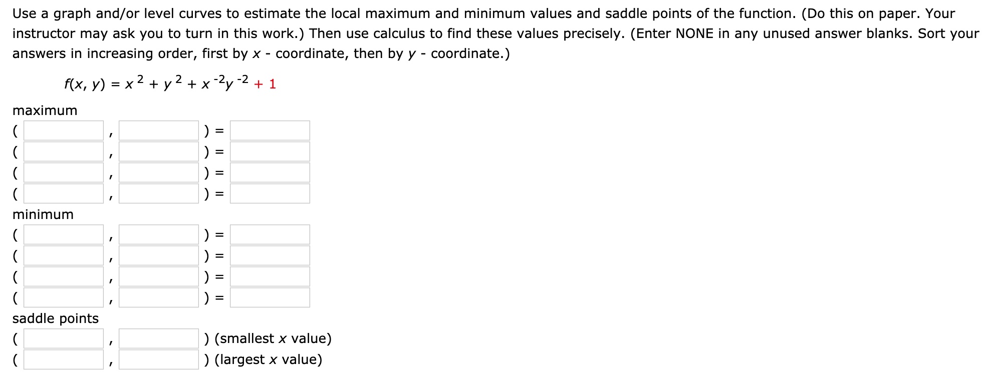Solved Use A Graph And or Level Curves To Estimate The Local Chegg