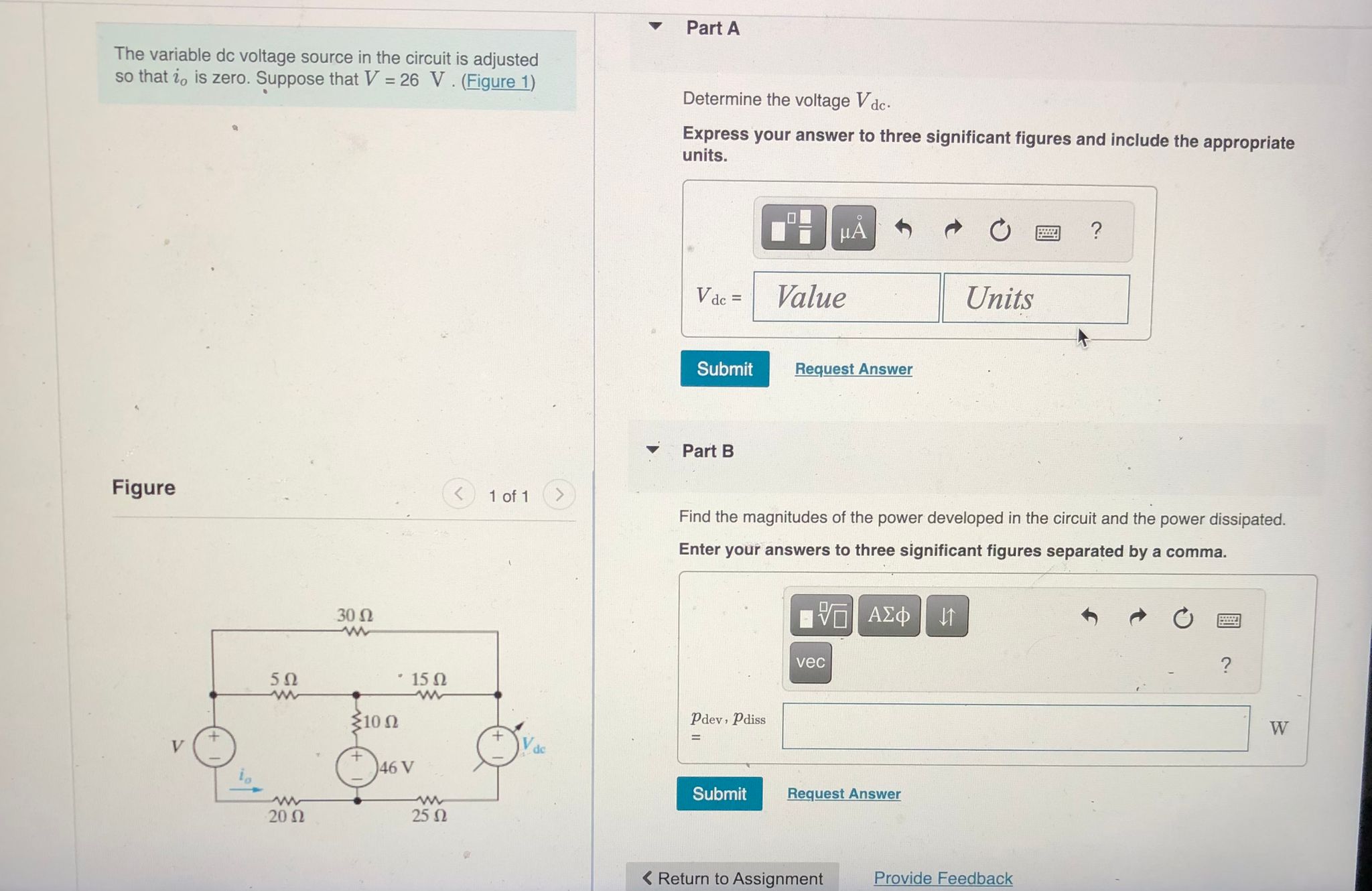 Solved The variable dc voltage source in the circuit is | Chegg.com