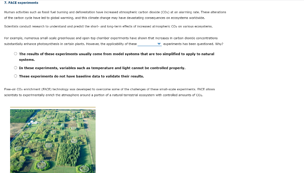 Solved Environmental science The blanks have multiple-choice | Chegg.com