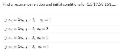 Solved Find a recurrence relation and initial conditions for | Chegg.com