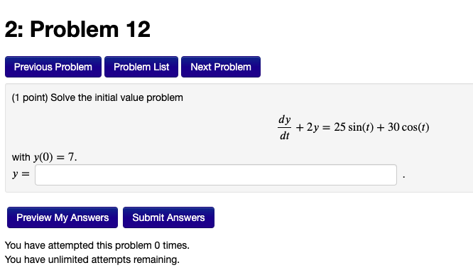 Solved 2: Problem 12 Previous Problem Problem List Next | Chegg.com