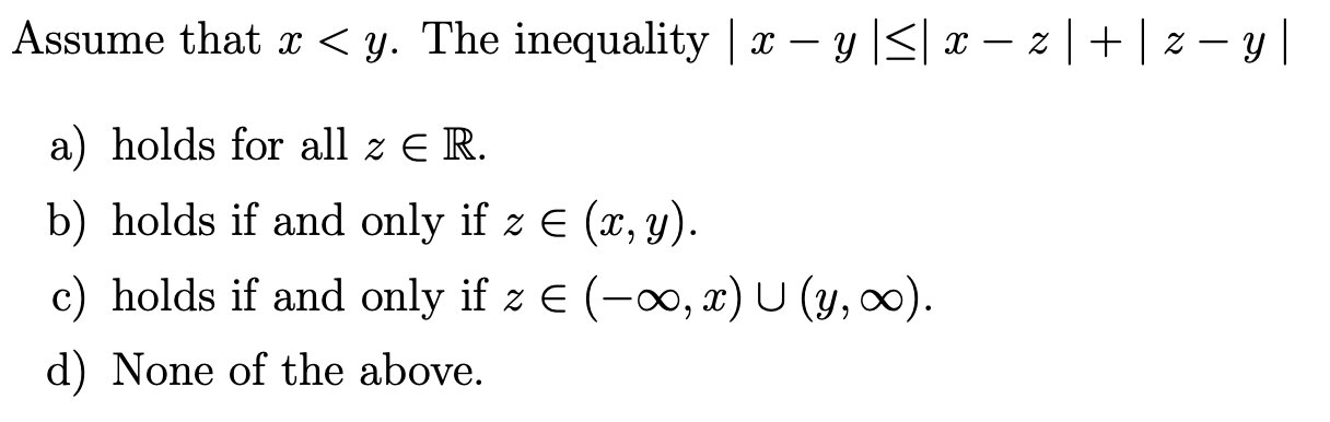Solved Assume that x | Chegg.com