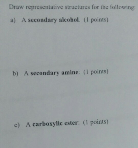Solved Draw representative structures for the following: a) | Chegg.com