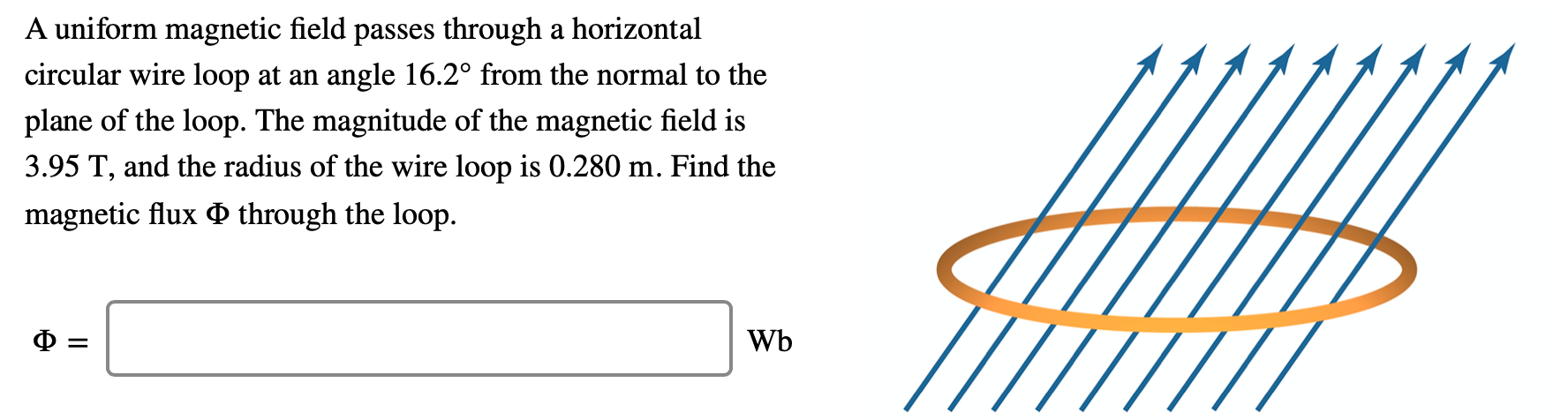 Solved A uniform magnetic field passes through a horizontal | Chegg.com