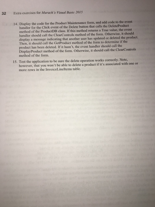 Solved 30 Extra exercises for Murach's Visnal Basic 2015 | Chegg.com Solved 30 Extra exercises for Murach's Visnal Basic 2015 | Chegg.com