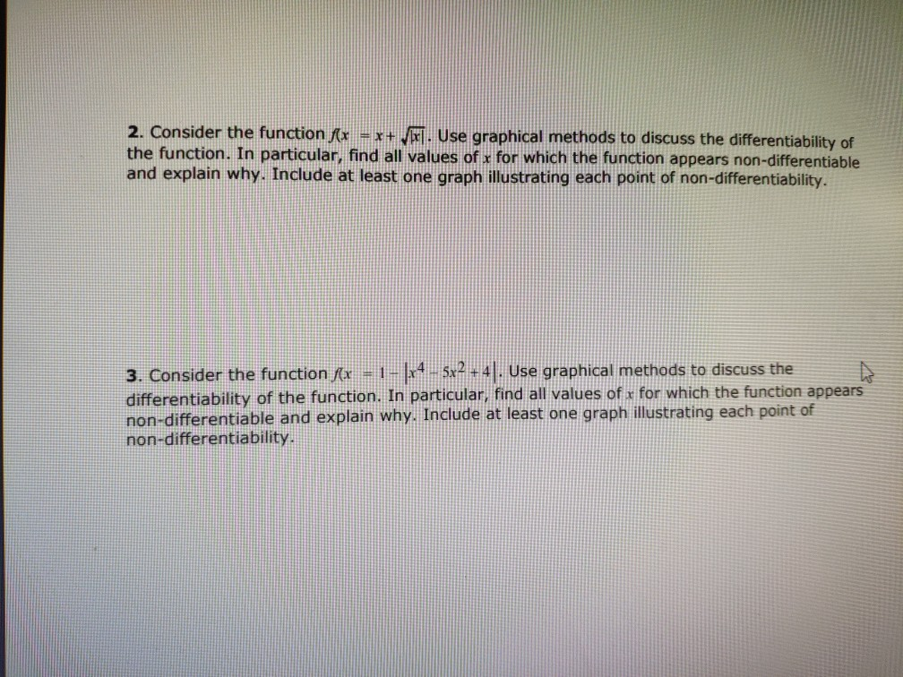 Solved 2. Consider the function/(x x + /_. Use graphical | Chegg.com