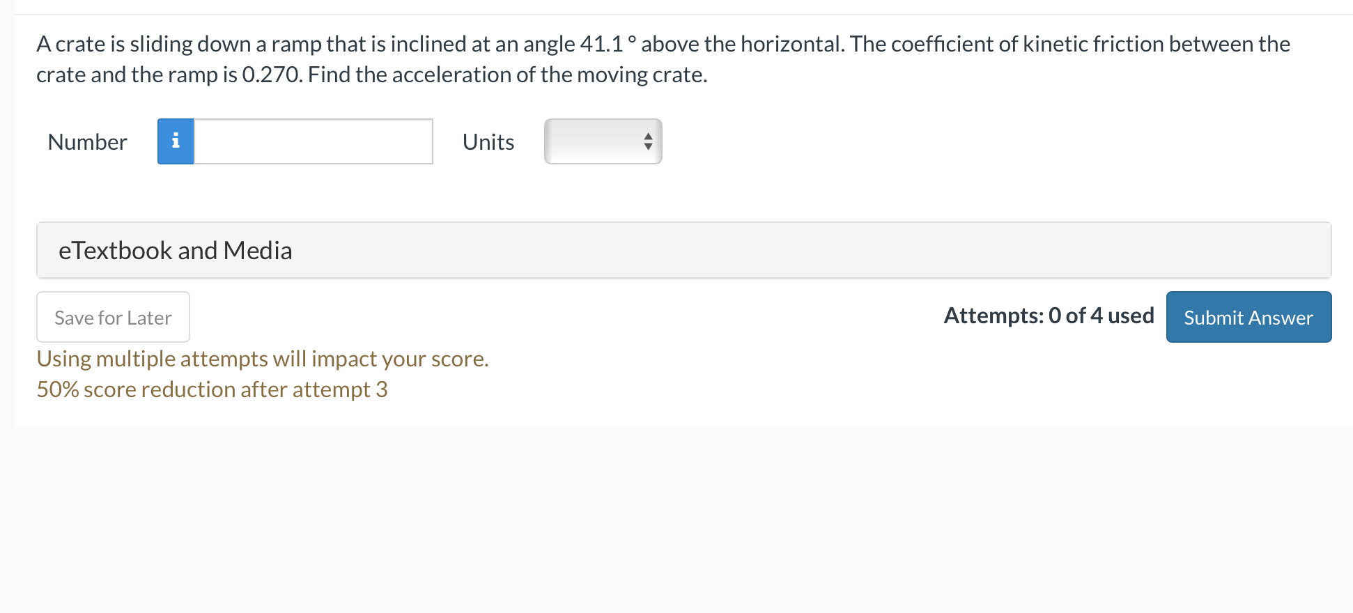 Solved A crate is sliding down a ramp that is inclined at an | Chegg.com