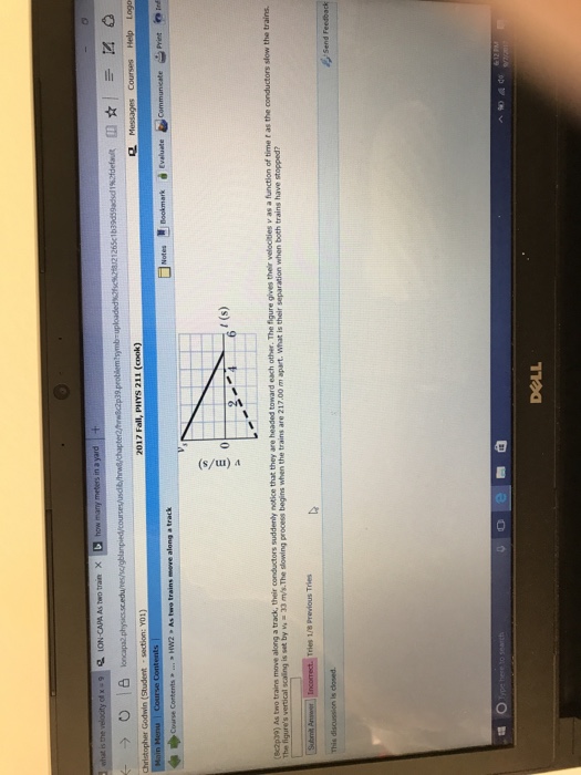 Solved As two trains move along a track, their conductors | Chegg.com