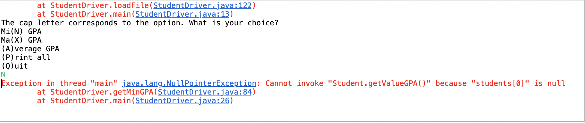 Solved Program should run WITHOUT GLOBAL VARIABLE ArrayList | Chegg.com
