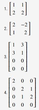 Solved For each of the four following matrices: - Compute | Chegg.com