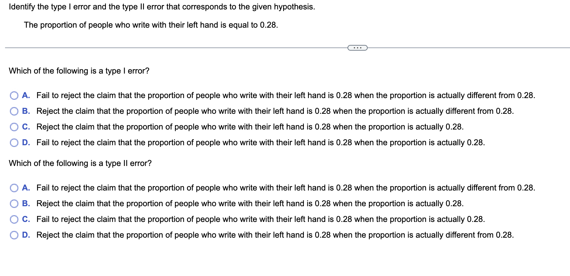 Solved Identify the type I error and the type II error that | Chegg.com