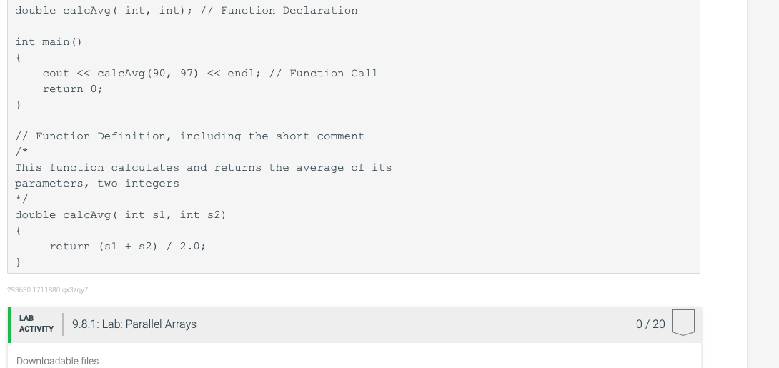 Solved 9.8 Lab: Parallel Arrays Project: Exam Statistics | Chegg.com