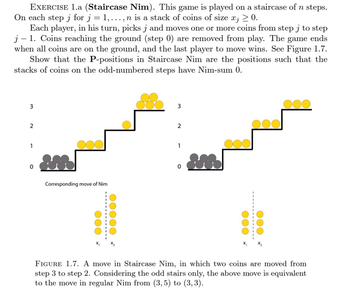 Solved This game is played on a staircase of n steps. On | Chegg.com