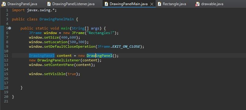 Solved awingPanel.java ∐ DrawingPanelListener.java X J | Chegg.com