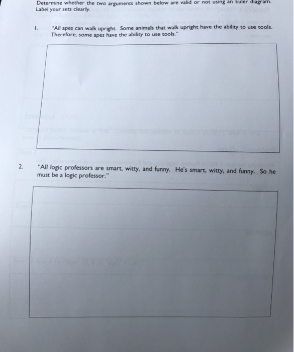 Solved Determine whether the two arguments shown below are | Chegg.com