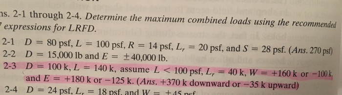 Solved s. 2-1 through 2-4. Determine the maximum combined | Chegg.com