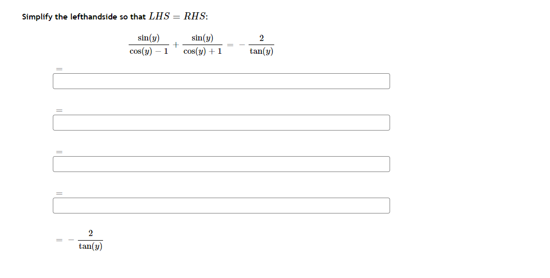 Solved Simplify the lefthandside so that LHS=RHS : | Chegg.com