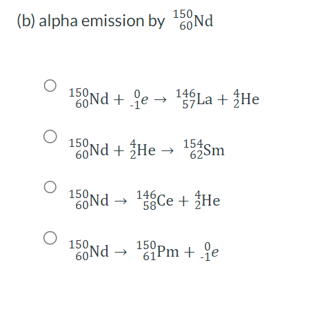 Solved Select the balanced nuclear equation for (a) beta | Chegg.com