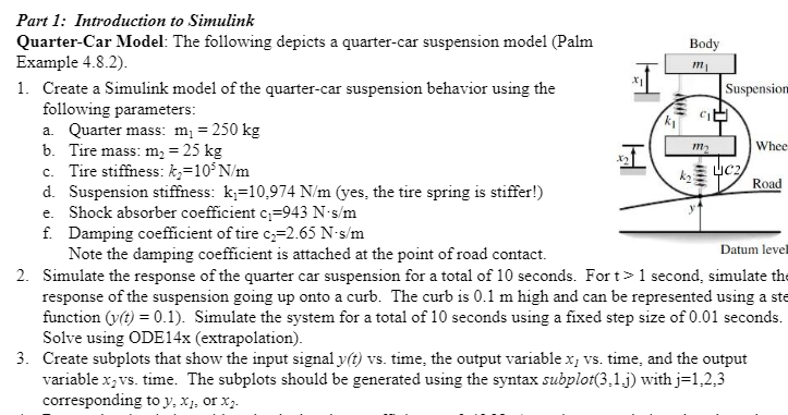 Example 4.8.2). 1. Create a Simulink model of the | Chegg.com