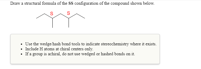 Solved Draw a structural formula of the SS configuration of | Chegg.com