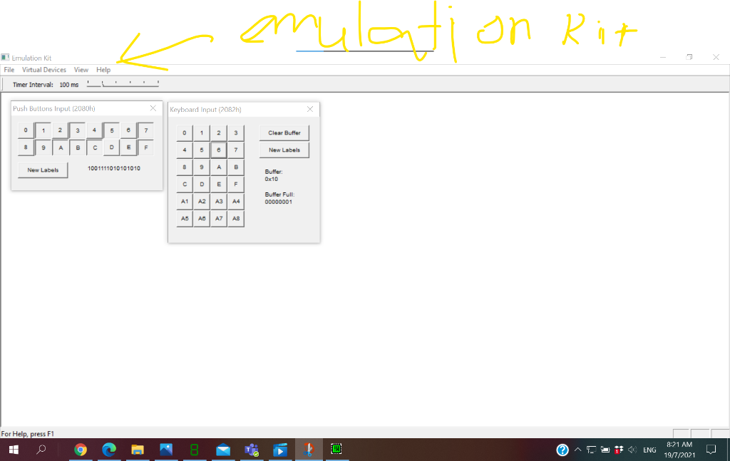 Solved Write source code in emulator 8086 and button press | Chegg.com