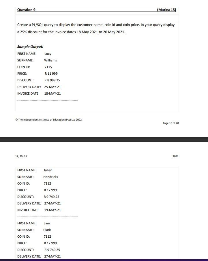 Solved CUSTOMER TABLECOIN_DELIVERY TABLE COIN | Chegg.com