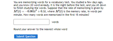 Solved You are memorizing words for a vocabulary test. You | Chegg.com
