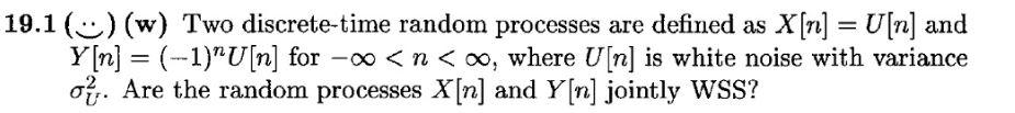 Solved 9.1(−¨) (w) Two discrete-time random processes are | Chegg.com