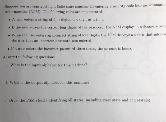 Solved Suppose you are constructing a finite-state machine | Chegg.com