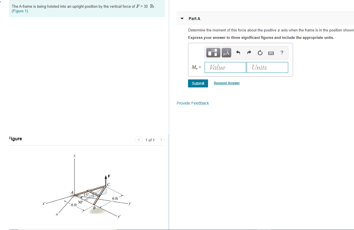 Solved The A-frame is being hoisted into an upright position | Chegg.com