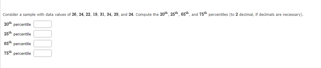 Solved Consider a sample with data values of | Chegg.com