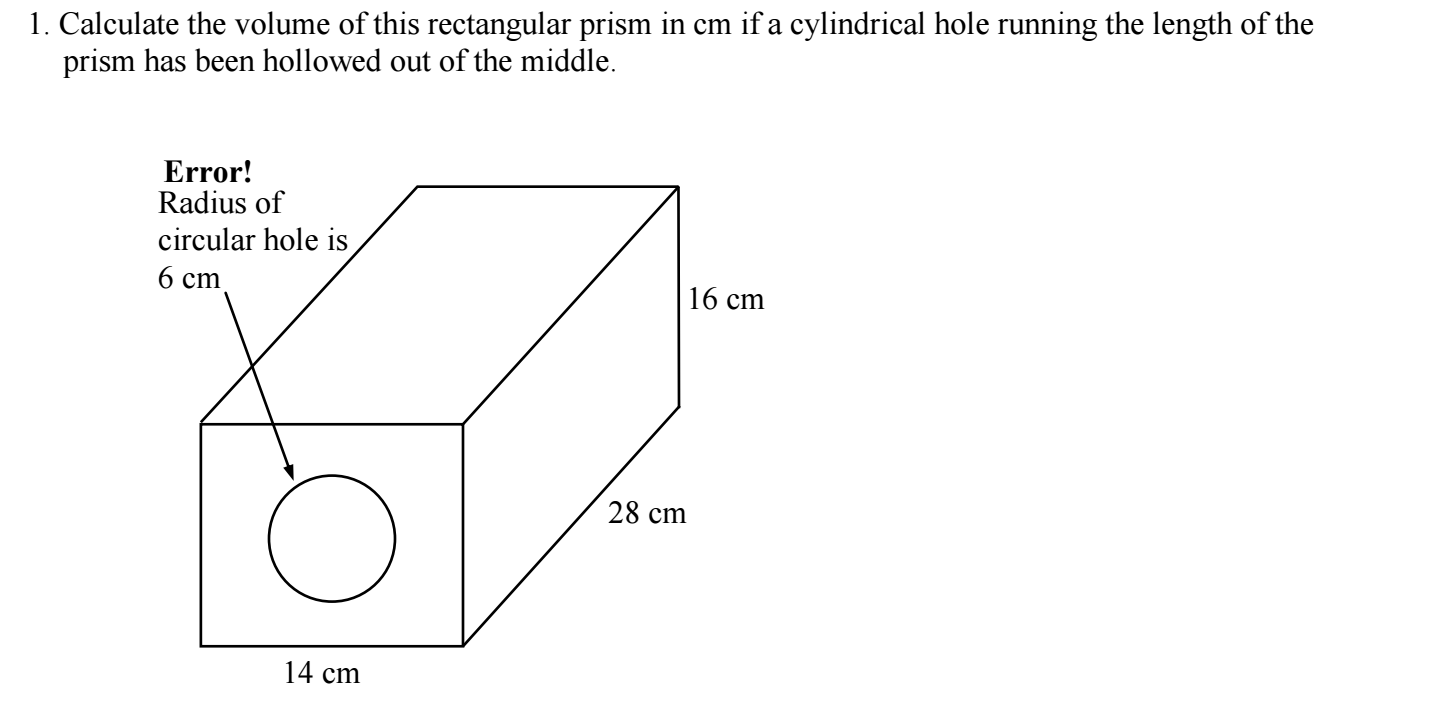 Solved Calculate the volume of this rectangular prism in cm | Chegg.com