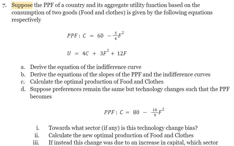 Suppose the PPF of a country and its aggregate | Chegg.com